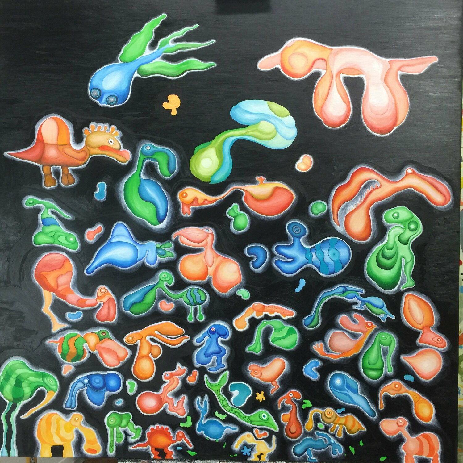 Alien Zoo by Paolo Chiarloni (2016) : Painting Oil on Linen - Singulart