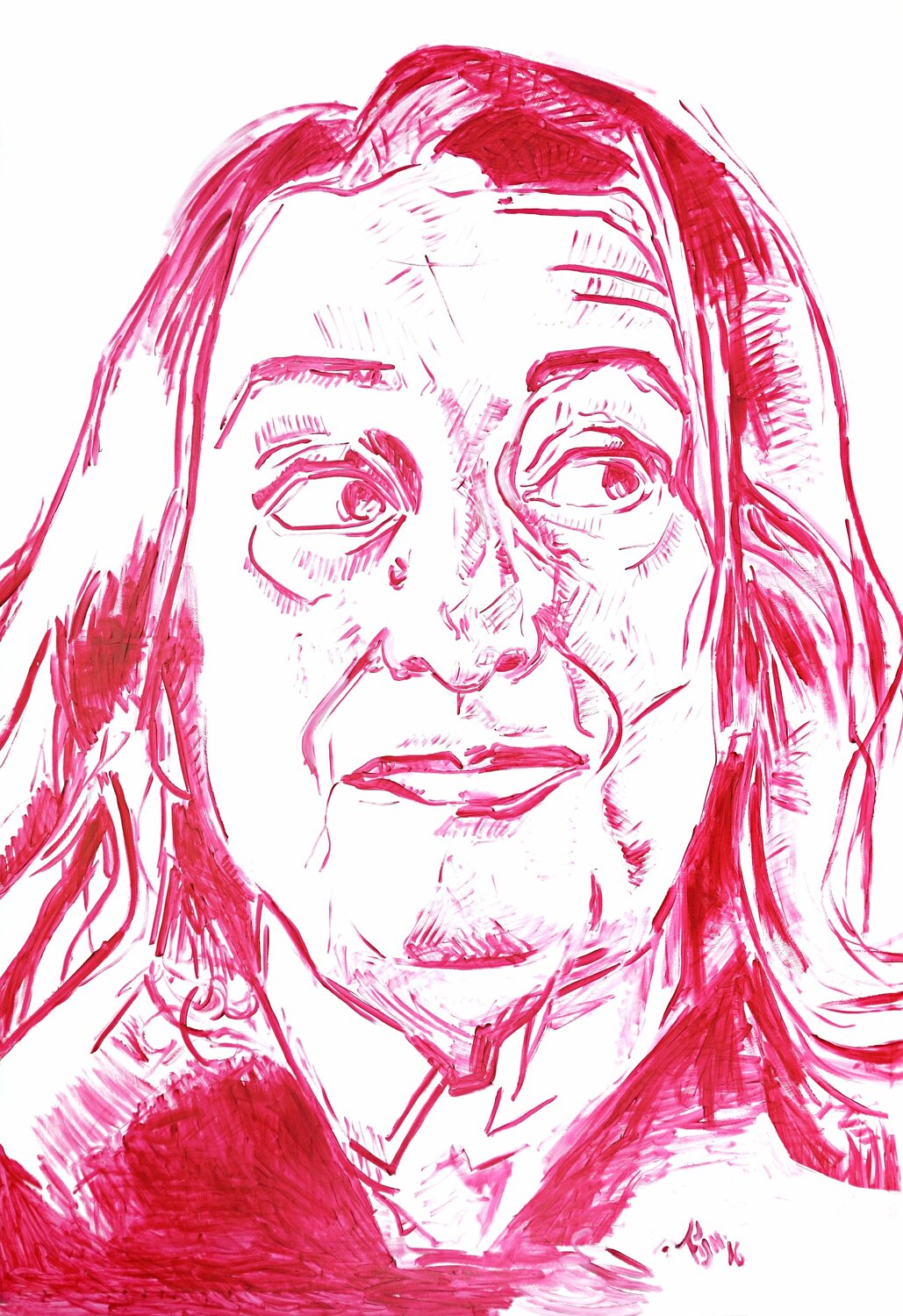 Zaha Hadid Portrait Sketch