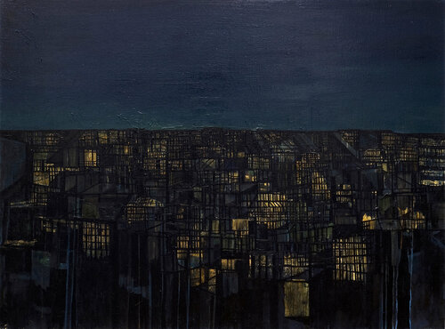 SimSky no.54 by Sim Chan (2015) : Painting Oil, Pigments on Canvas ...