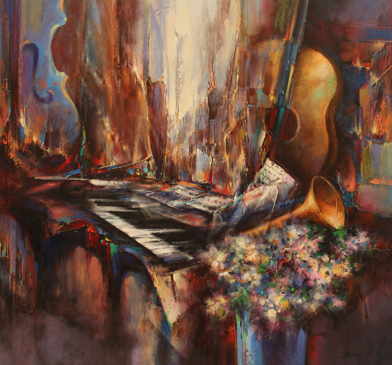 The Music in Your Soul by Sang H. Han (2009) : Painting Acrylic on ...
