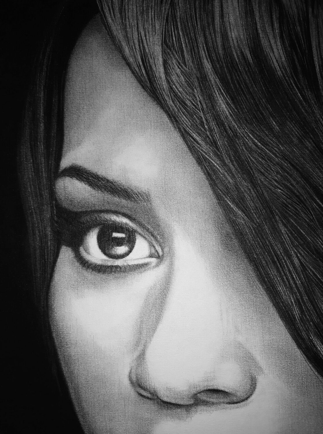 Remembering Whitney by Edwin Darwin (2014) : Drawing Pencil, Charcoal ...