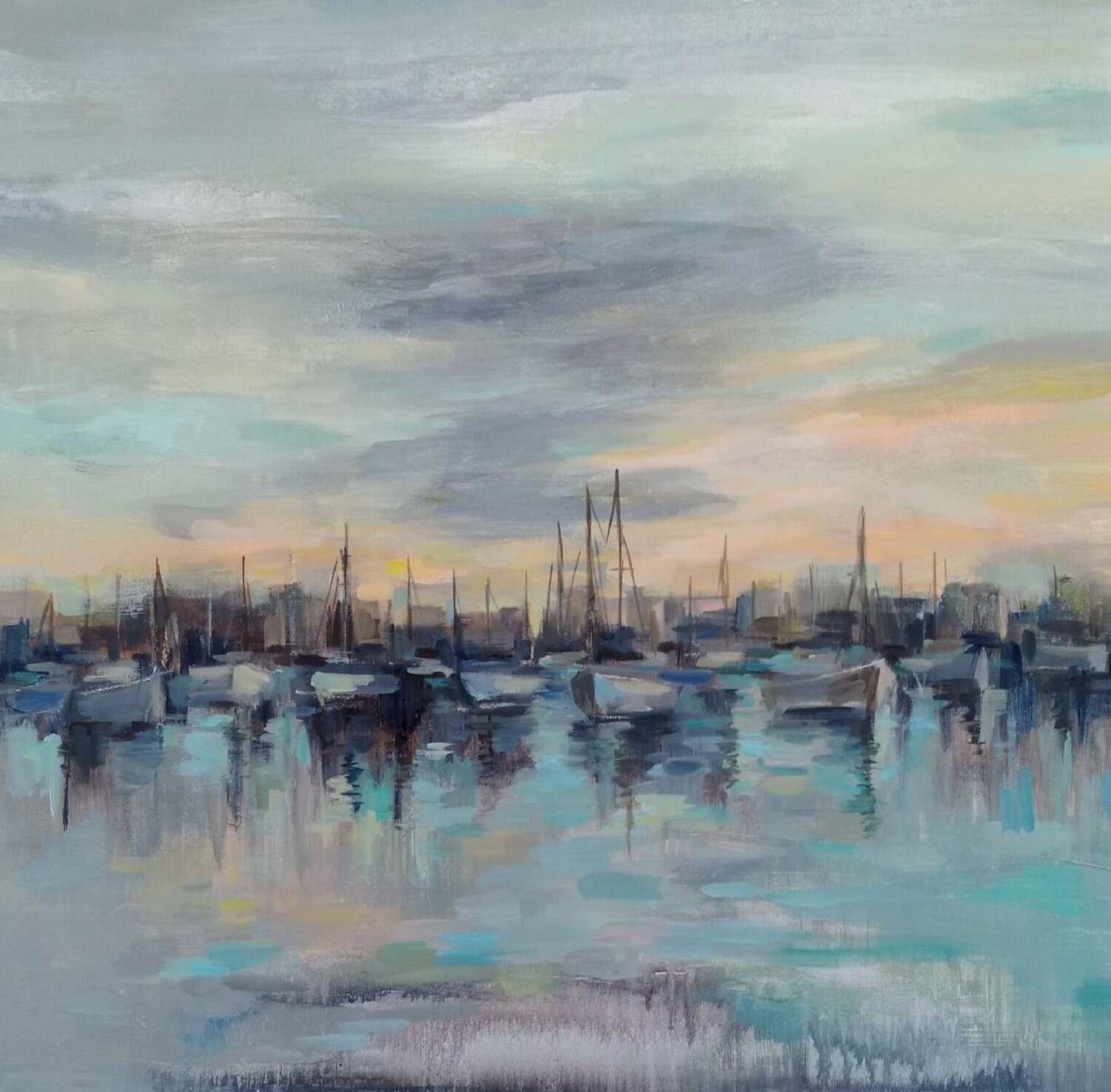 Port by Silvia Vassileva (2019) : Painting Acrylic on Canvas - Singulart