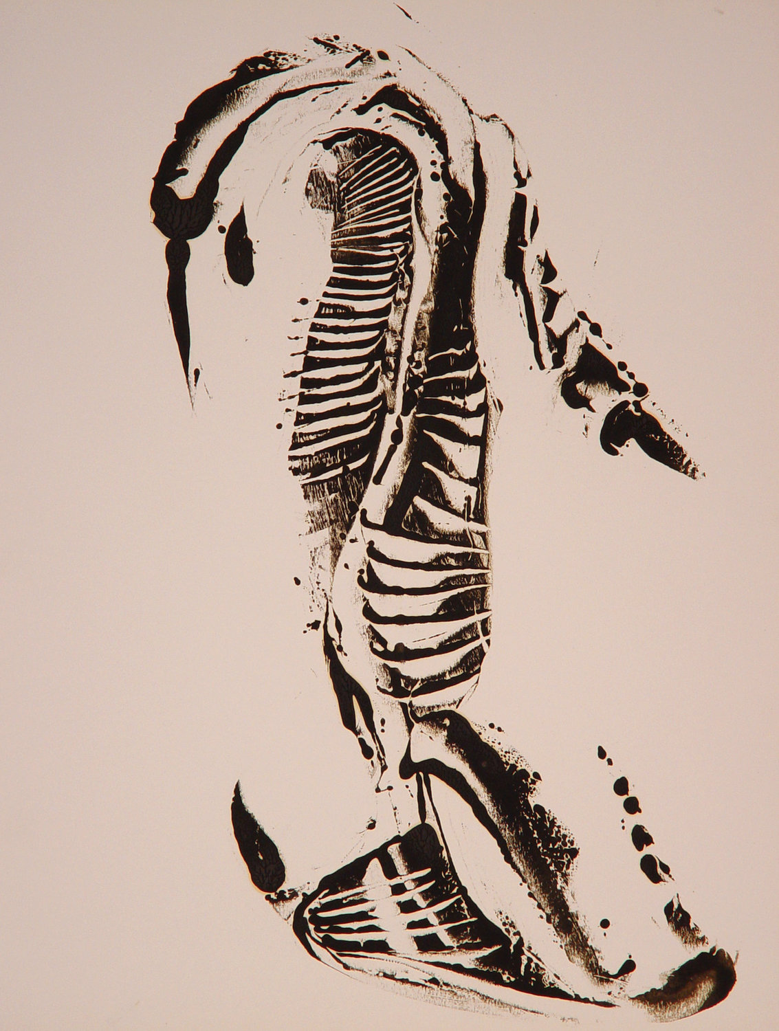 Dragon, monotype by Frédéric Belaubre (2008) : Work on Paper Oil on ...