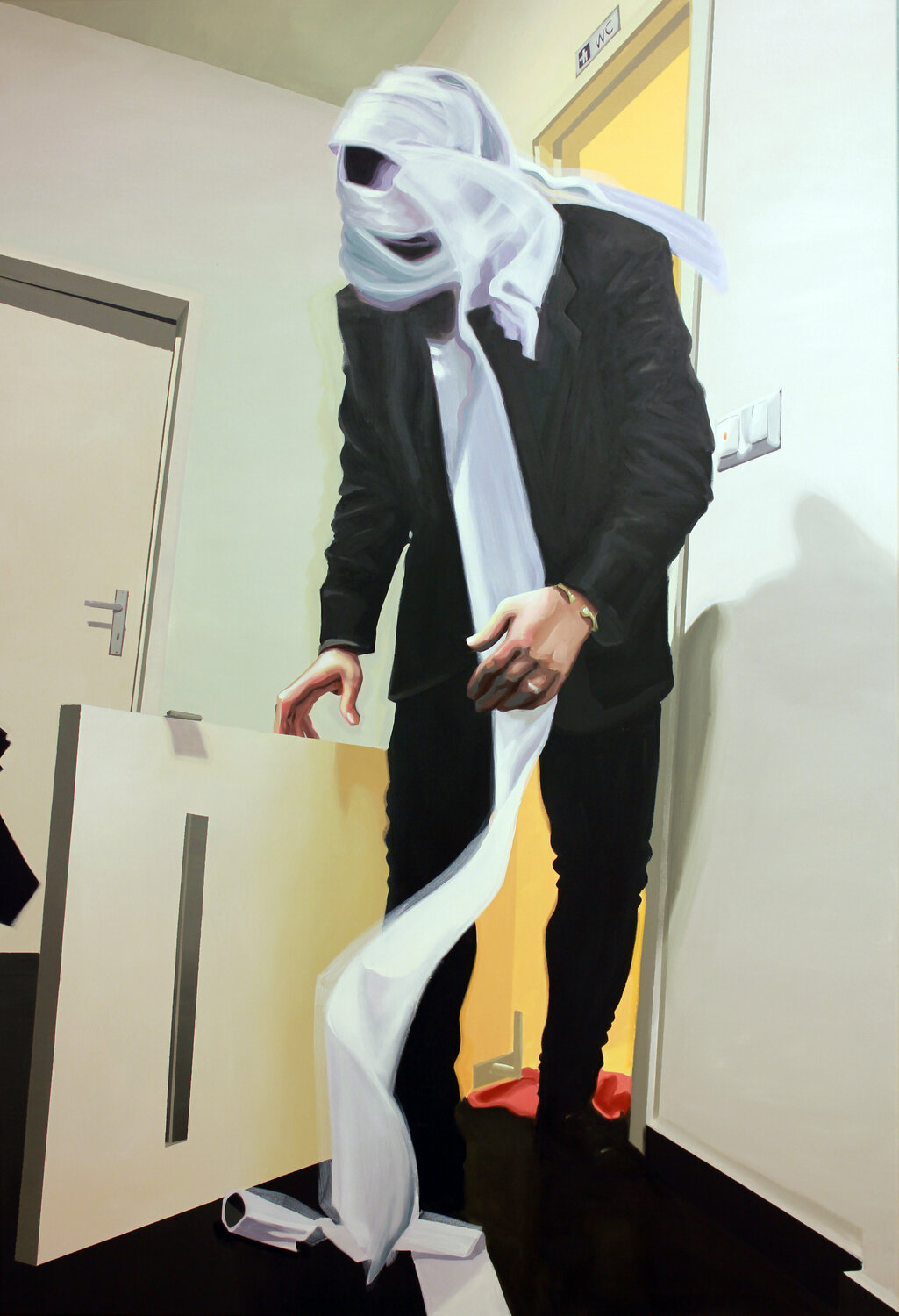 WC Man by Jose del Palo (2019) : Painting Acrylic on Canvas - Singulart