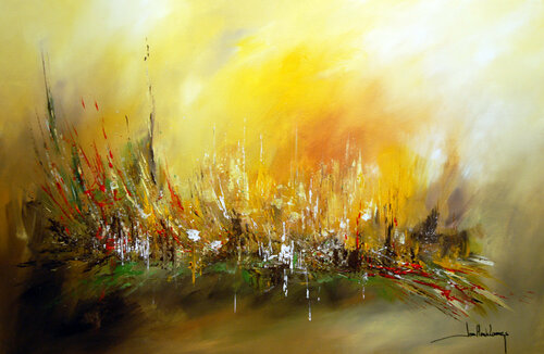 LUMIERE DE VIE von Jean-Claude Lannes (2016): Malerei Acryl, Öl auf ...