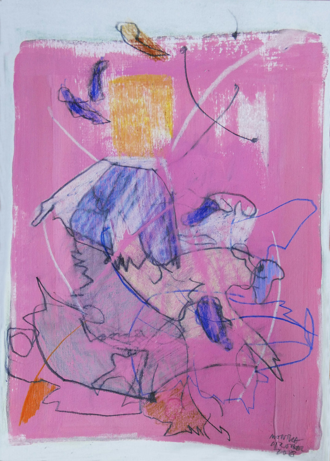 Blätter #03 by Monika Grobel (2018) : Work on Paper Gouache, Pencil on ...