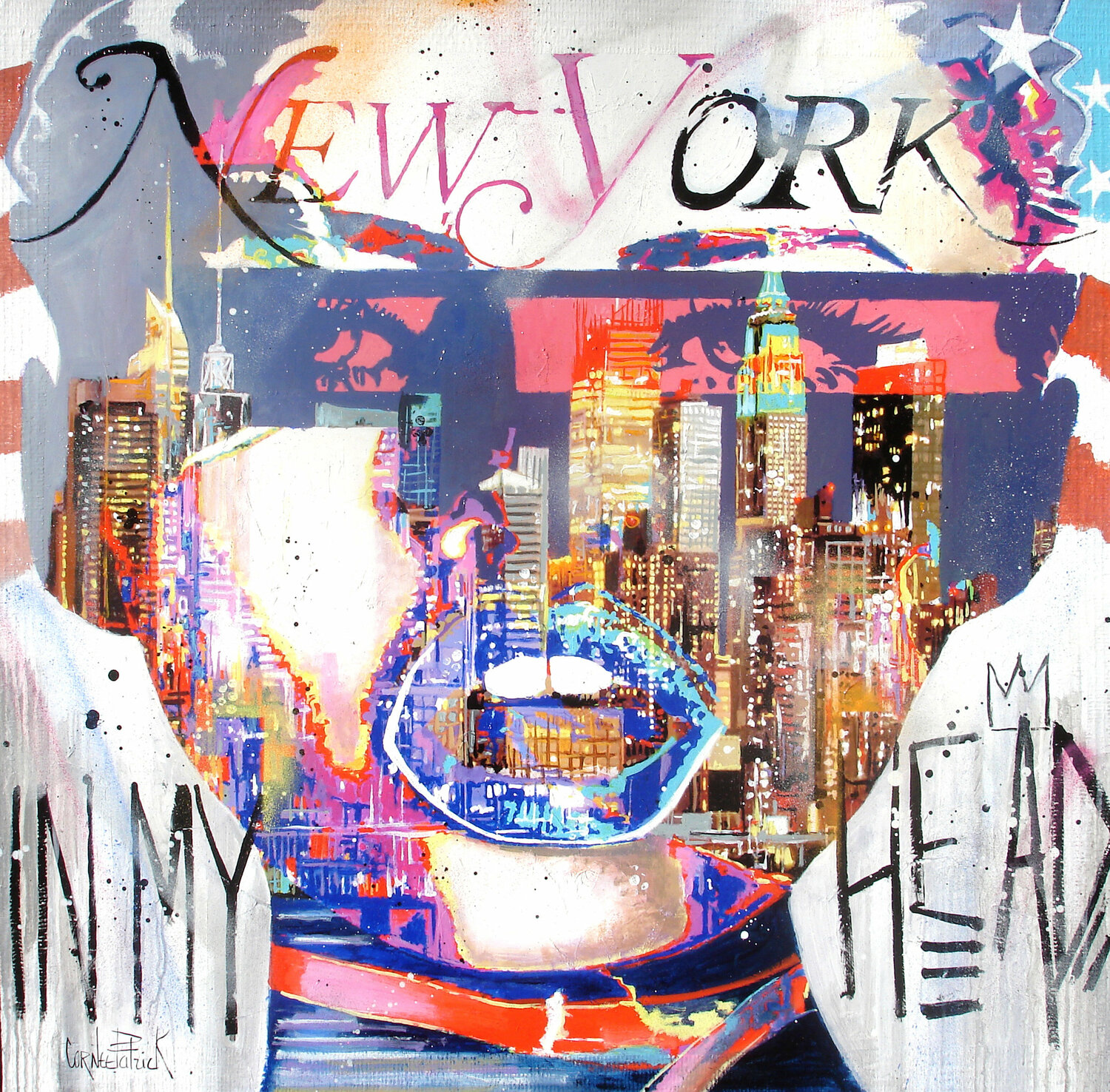 New York in my head de Patrick Cornée (2017) : Peinture Huile, Graffiti ...