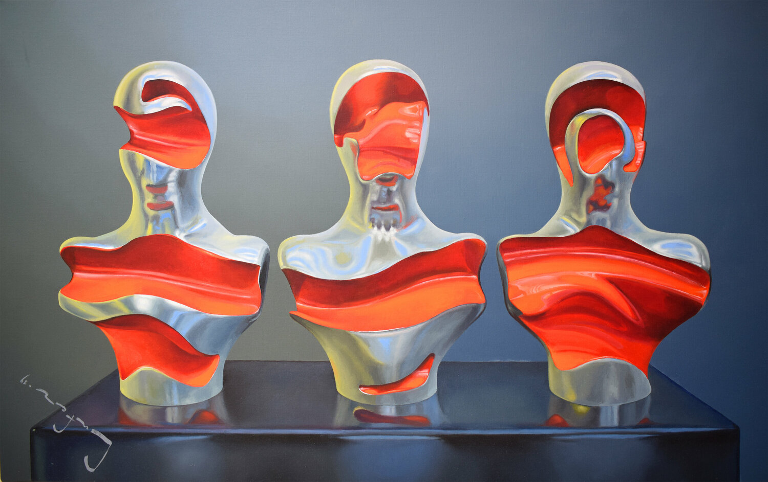 Three Musketeers by Alexander Lufer (2019) : Painting Oil on Canvas ...