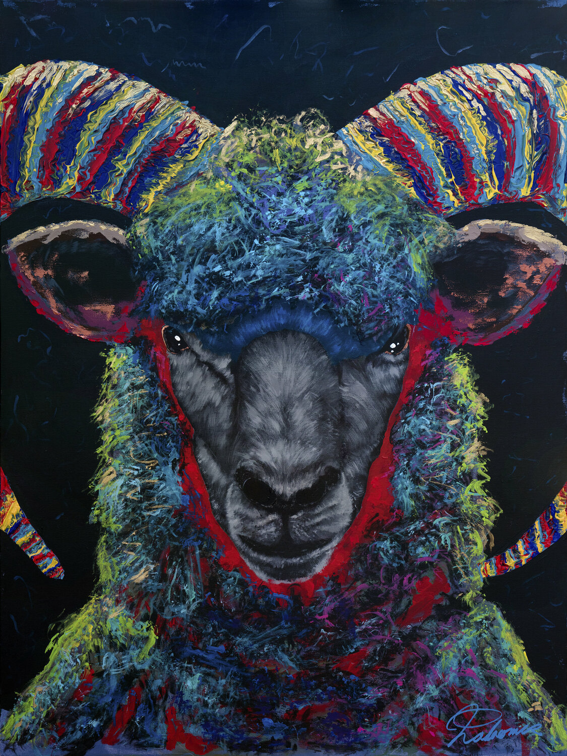 Abstract Sheep Painting