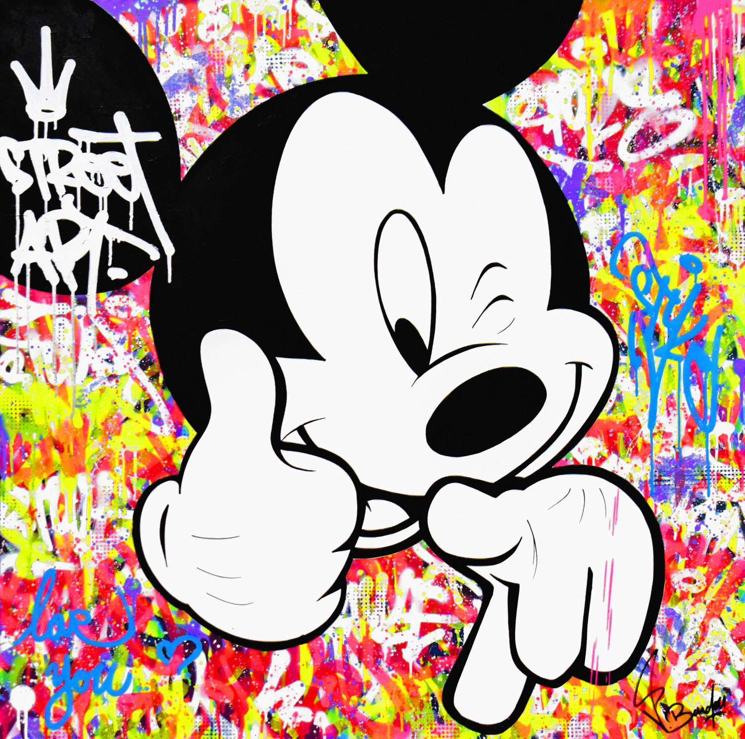 MICKEY ART by Vincent Bardou (2019) : Painting Acrylic, Graffiti on ...
