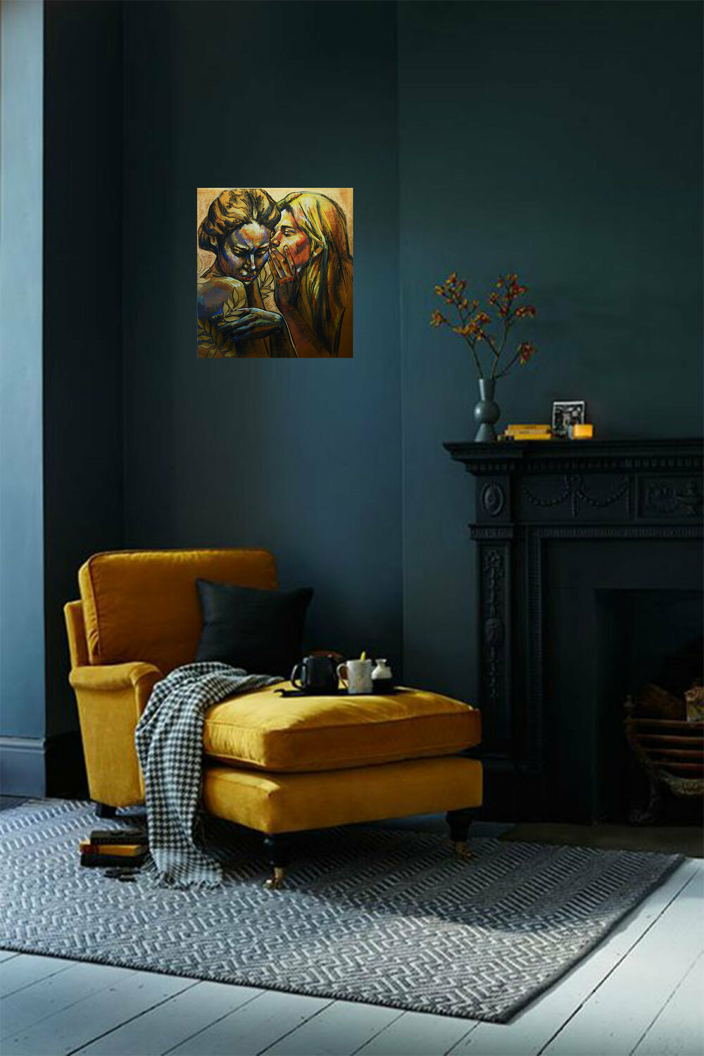 Whisper by Maria Drozdova (2019) : Drawing Pastel, Chalk on Paper ...