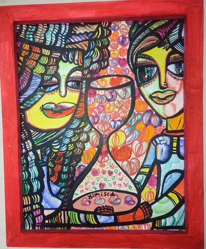 The hourglass of love de Laurentiu Dimisca (2023) : Peinture Acrylique ...