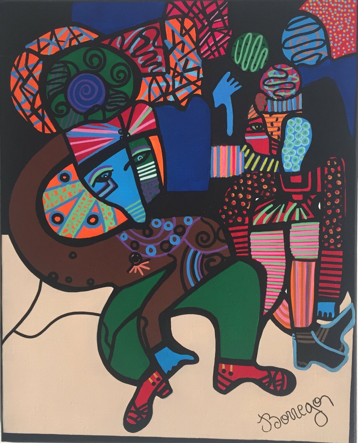 Zaina by Marie-Rose Borrego (2016) : Painting Acrylic on Canvas - Singulart