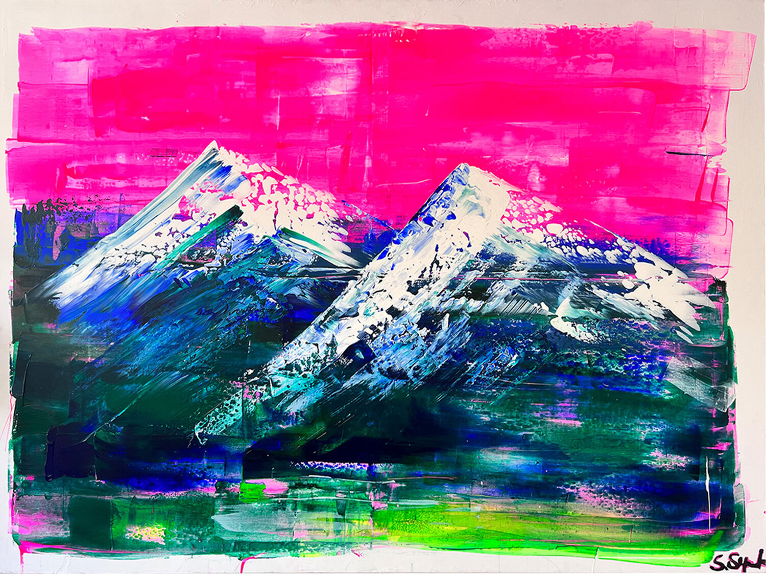 Glaube versetzt Berge by Sylwia Synak (2022) : Painting Acrylic on ...