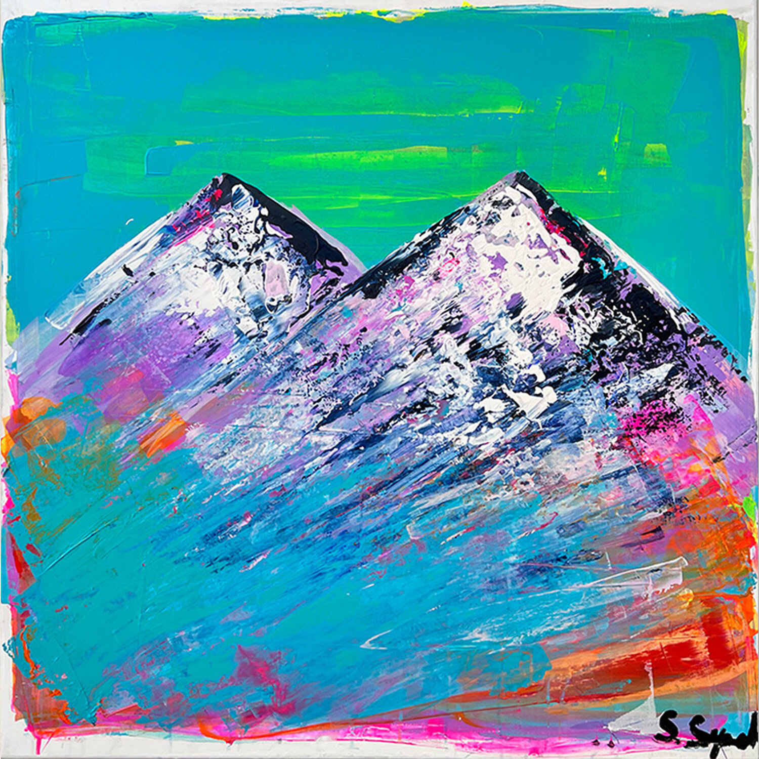 Glaube versetzt Berge by Sylwia Synak (2022) : Painting Acrylic on ...