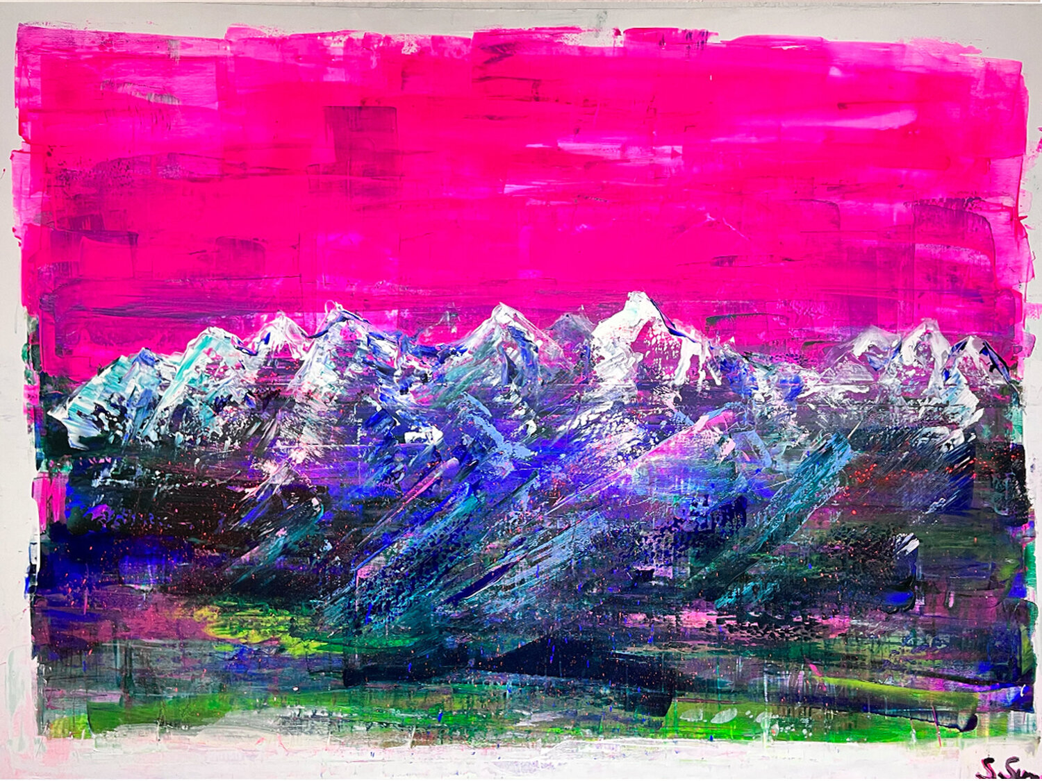 Glaube versetzt Berge by Sylwia Synak (2022) : Painting Acrylic on ...
