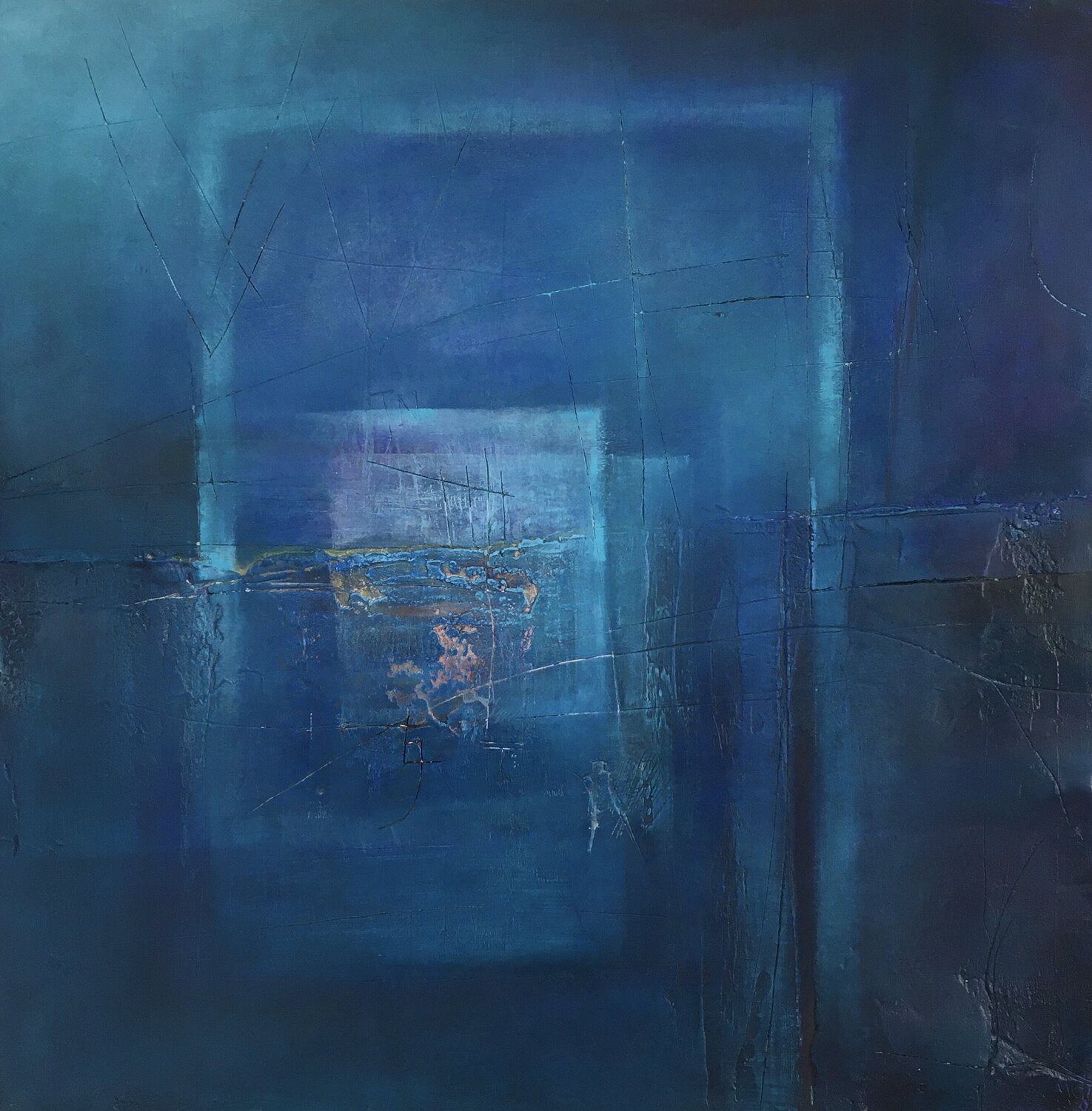 Back to Blue by Michèle Griffiths (2022) : Painting Acrylic, Plaster on ...