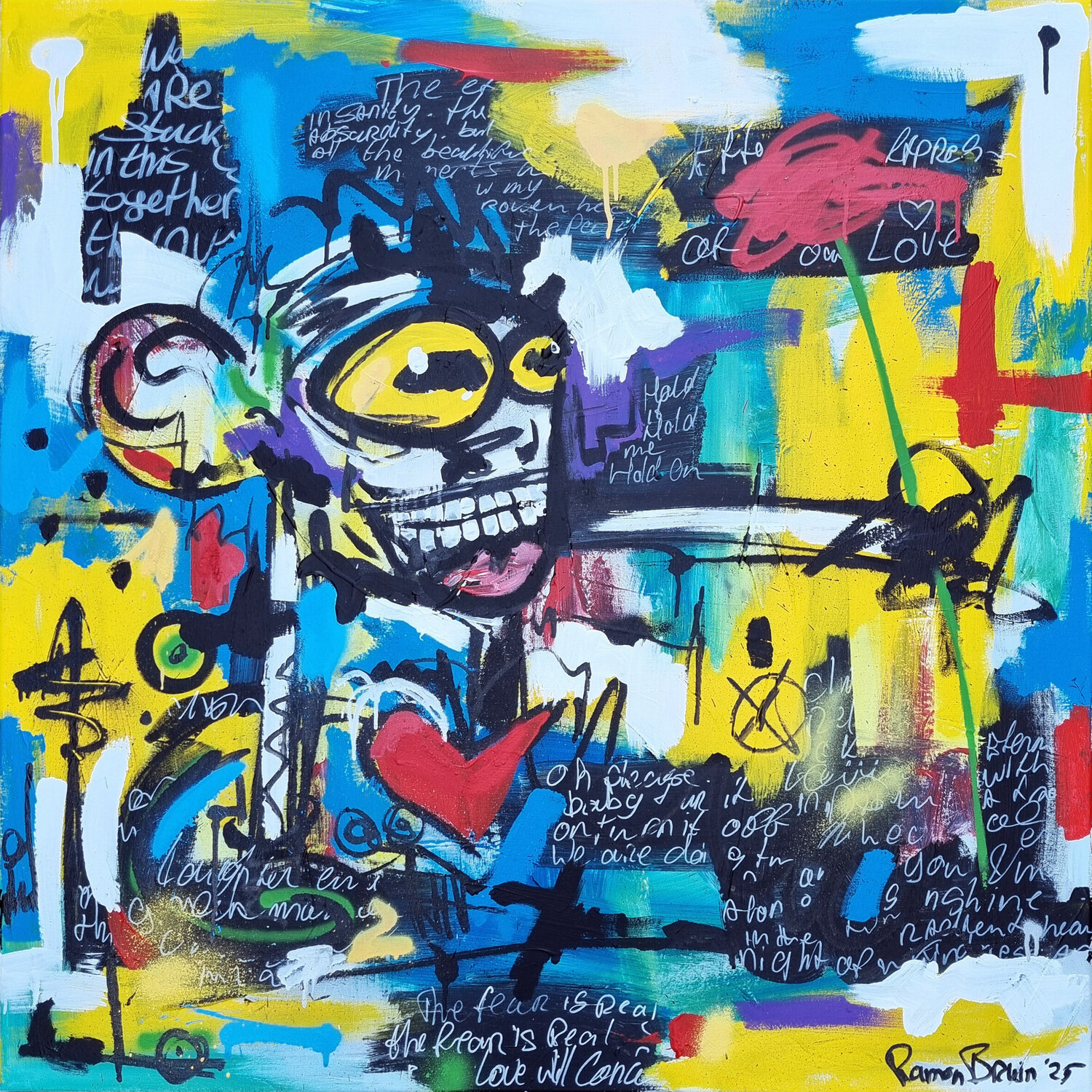 A Heavy Heart de Ramon Bruin (2025): Pintura Acrílico, Pastel al óleo ...