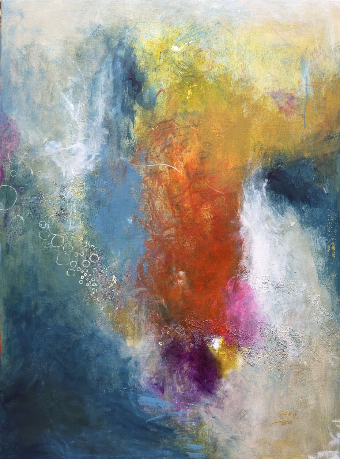 Chromatic Serenade by Aarti Bartake (2024) : Painting Acrylic on Canvas ...