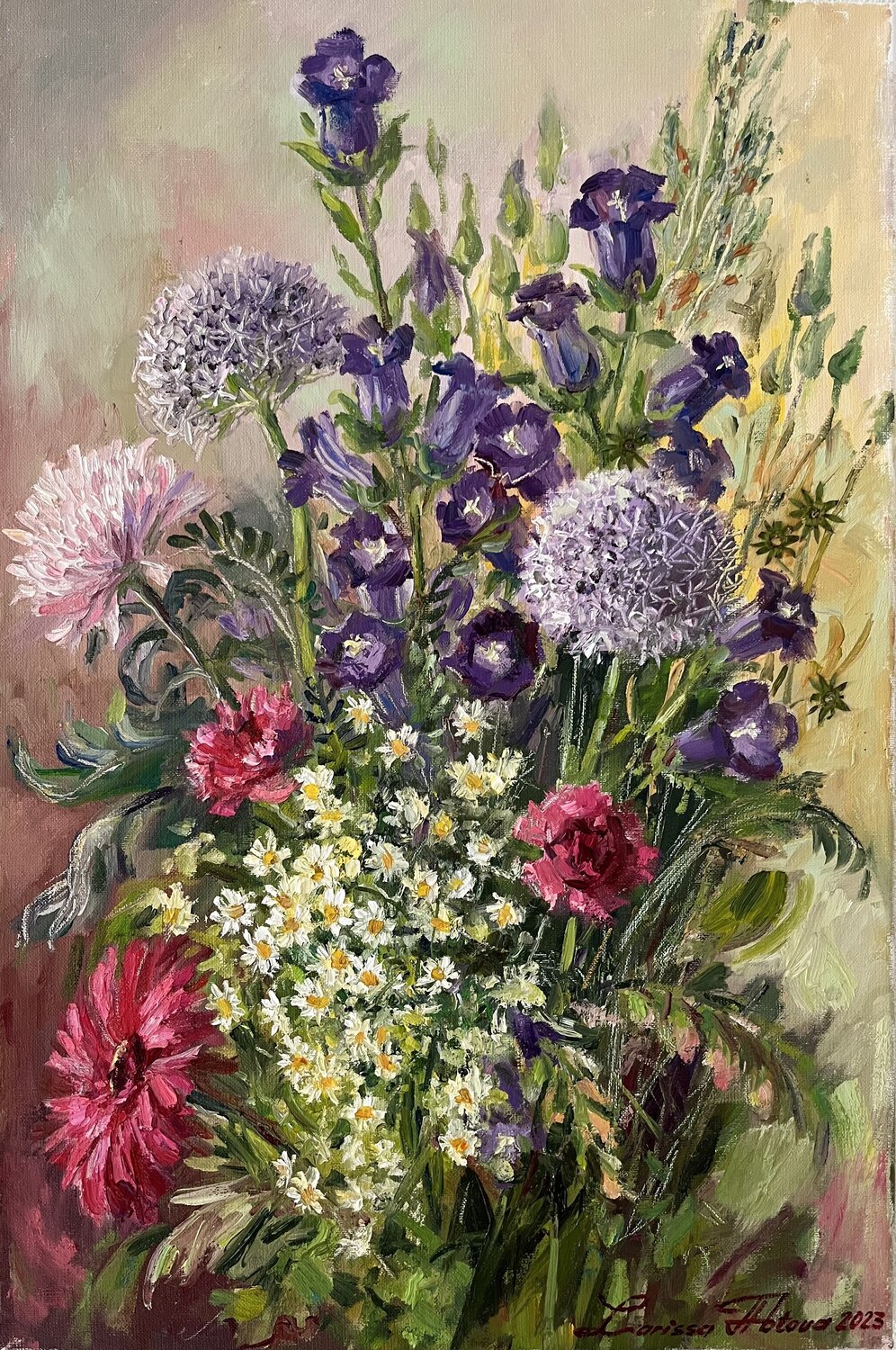 Flower Symphony de Larissa Abtova (2023) : Peinture Huile sur Toile - Singulart