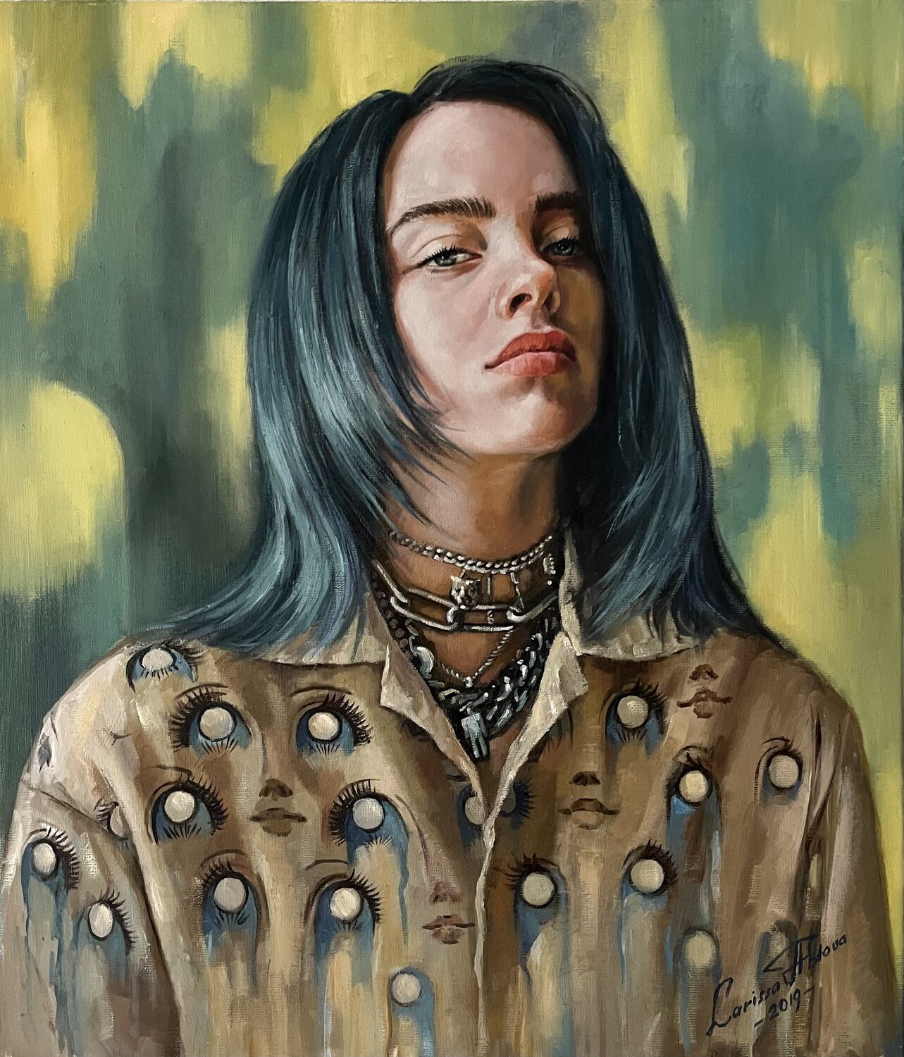 Billie Eilish by Larissa Abtova (2019) : Painting Oil on Linen - Singulart