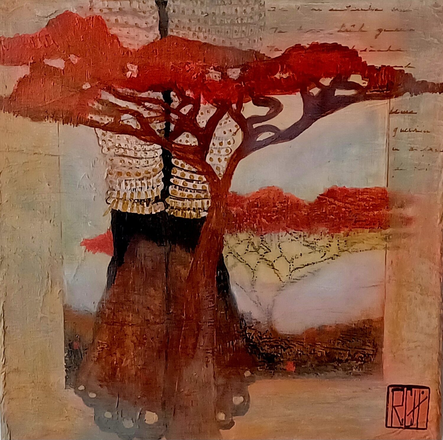 L'Arbre et la guerrière de Ly-Rose (2023): Pintura Óleo, Pastel al óleo ...