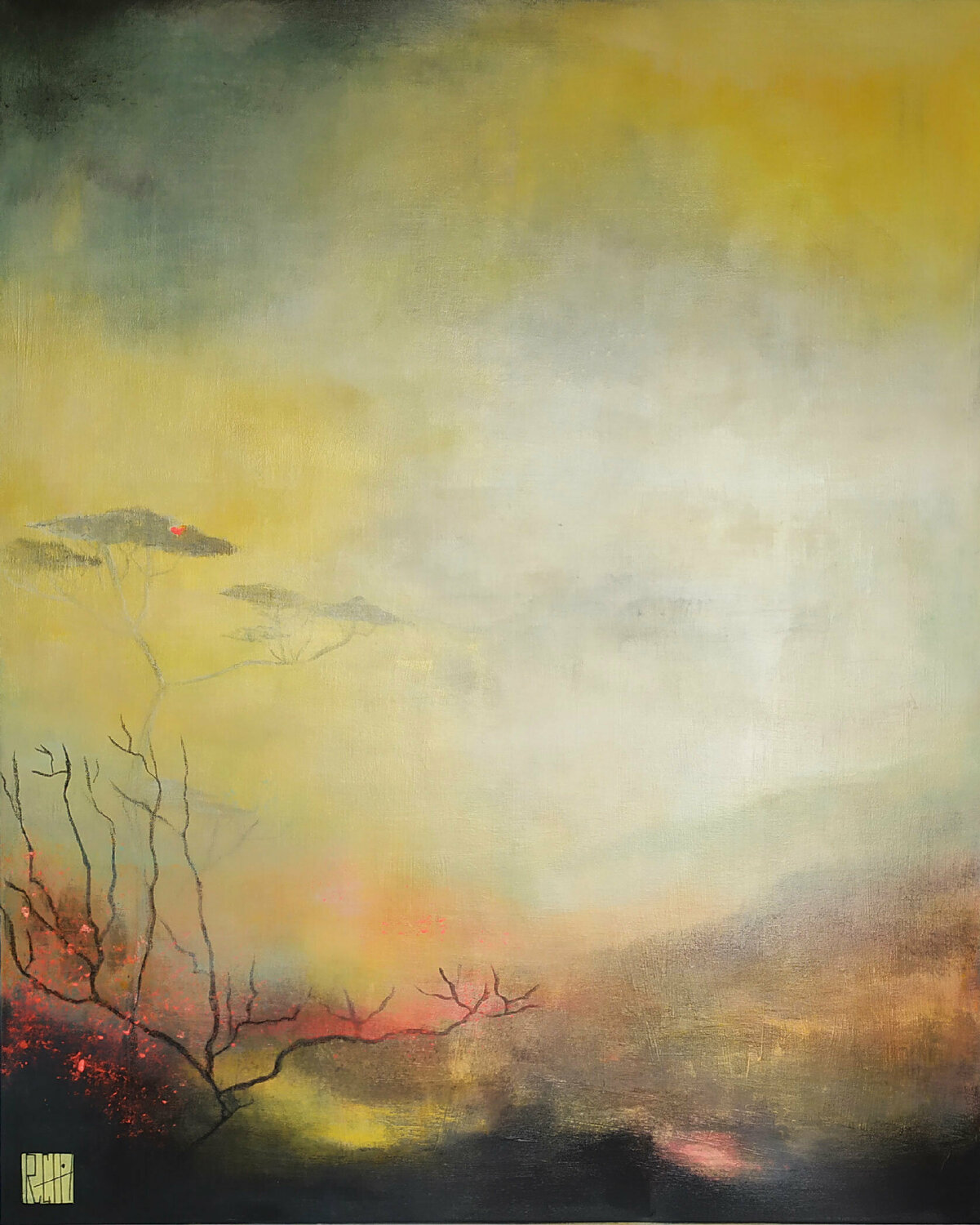 Feu by Ly-Rose (2020) : Painting Acrylic, Oil on Canvas - Singulart