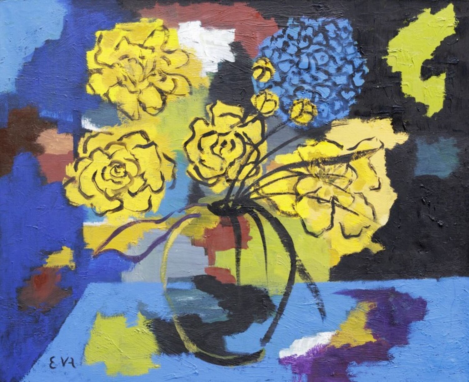 NATURE MORTE by Eva Schmidt (2025) : Painting Oil on Canvas - Singulart