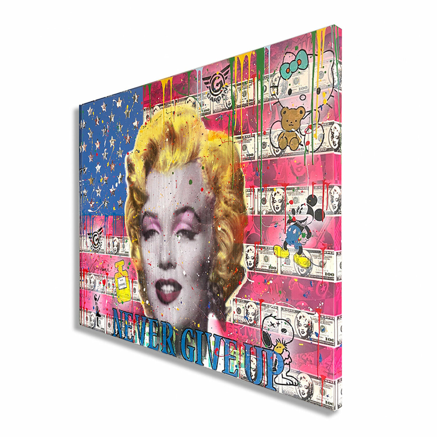 Marilyn Monroe Flag - Original Painting on Canvas von Gardani (2019 ...