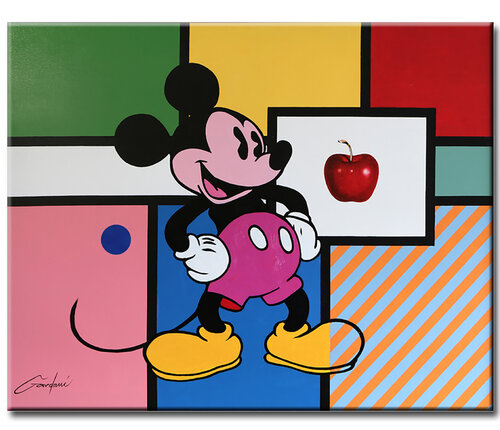 Mickey Apple - Original Painting on Canvas by Gardani (2023) : Painting ...