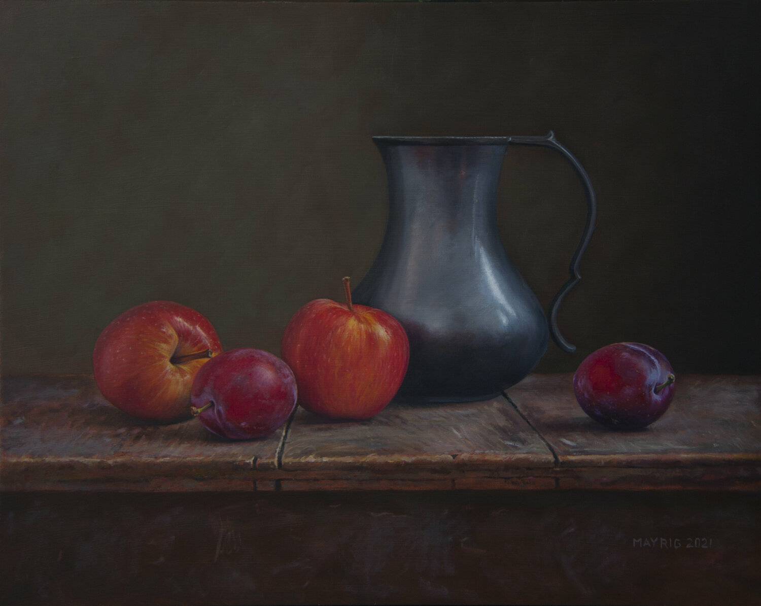 Red, sweet and juicy by Mayrig Simonjan (2021) : Painting Oil on Wood ...