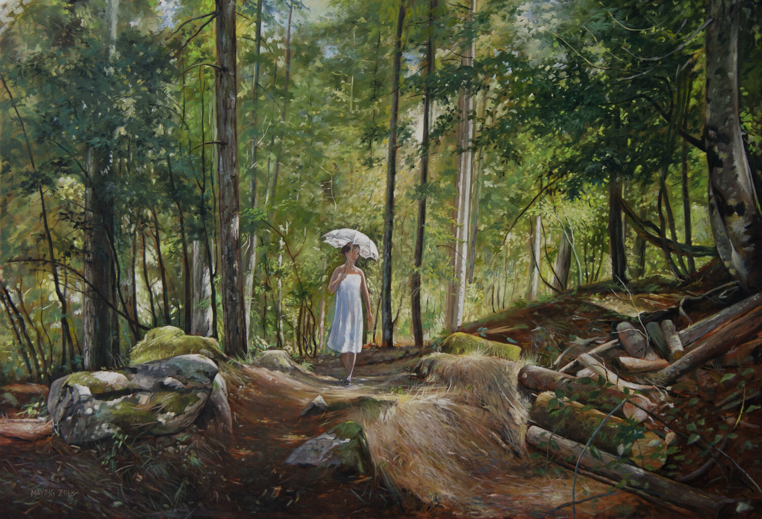 In the forest by Mayrig Simonjan (2018) : Painting Oil on Linen - Singulart