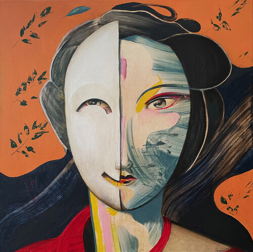 Nezuko by fabien delaube (2025) : Painting Oil on Canvas - Singulart