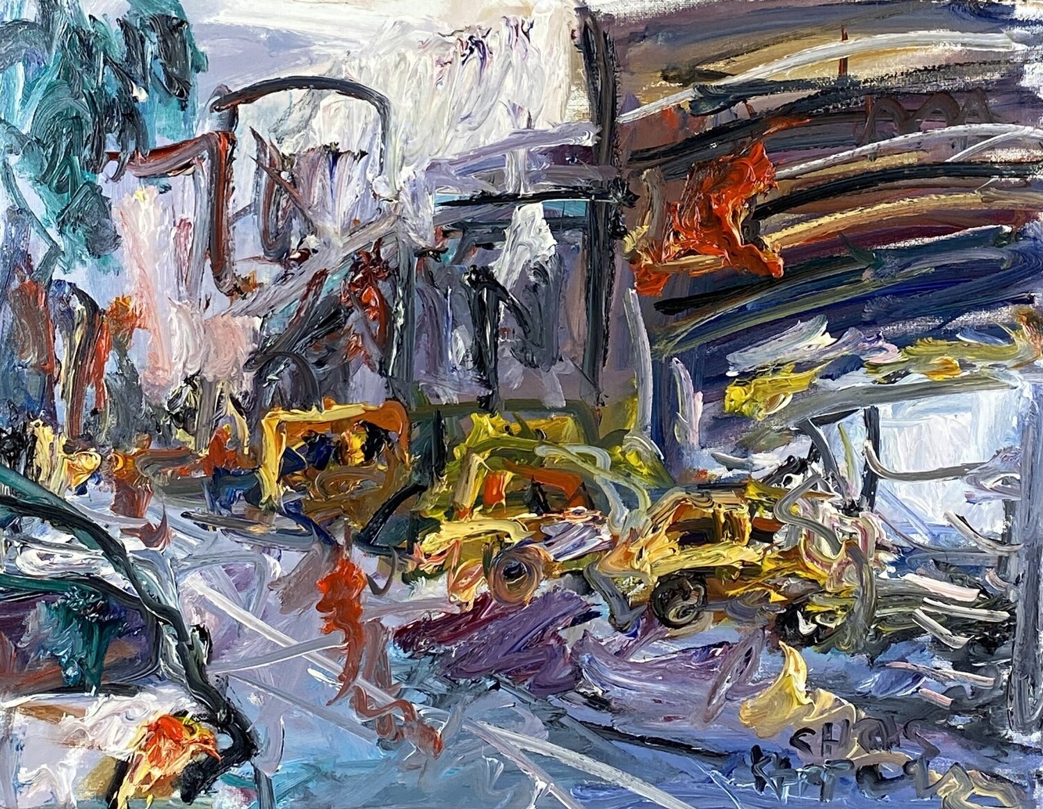 New York City Rain by Chris Kappmeier (2018) : Painting Oil on Canvas ...