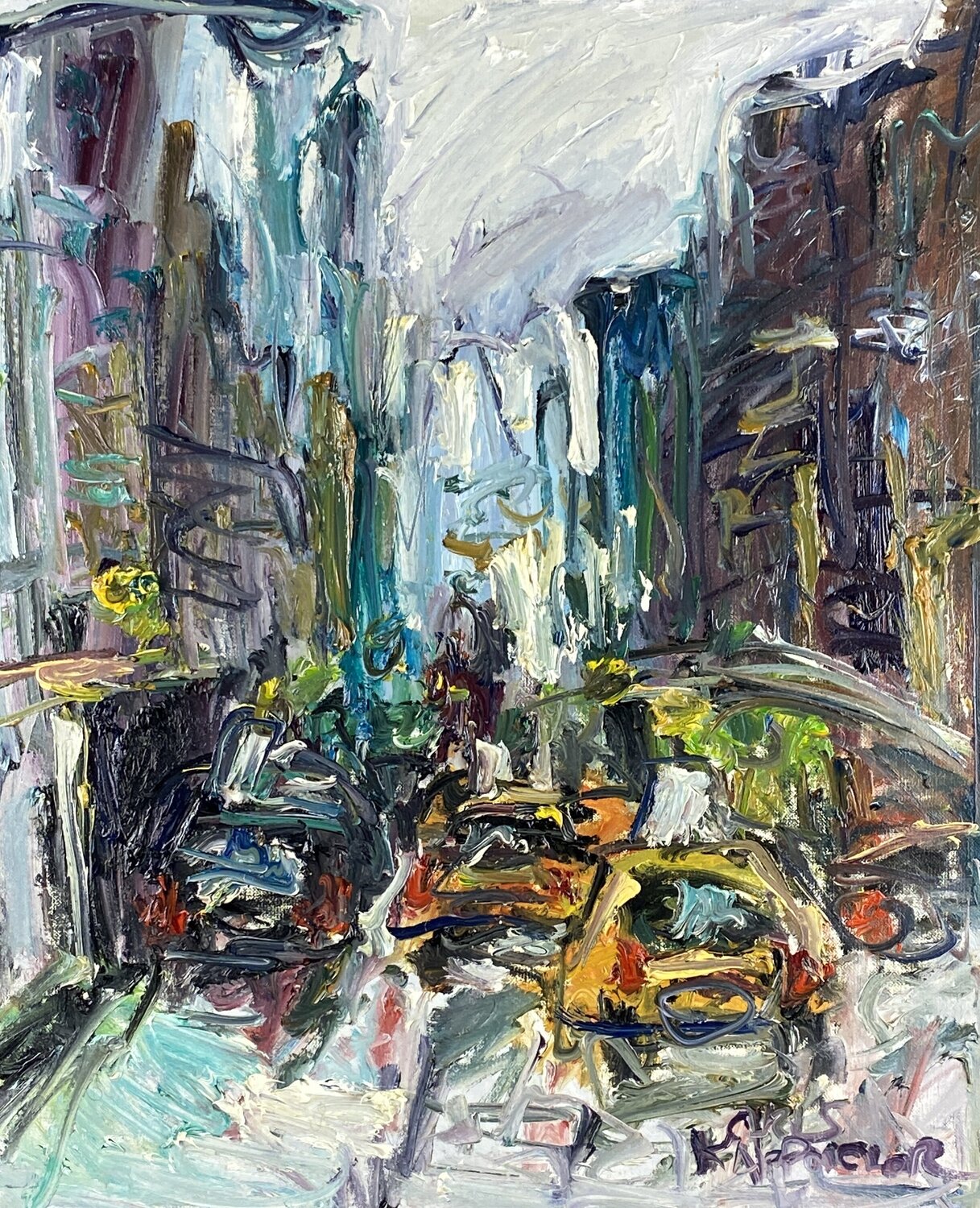 Misty NYC by Chris Kappmeier (2018) : Painting Oil on Canvas - Singulart