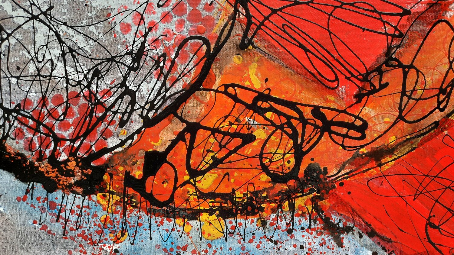 Red Fish by Stefan Dimovski (2021) : Painting Acrylic, Ink on Canvas ...