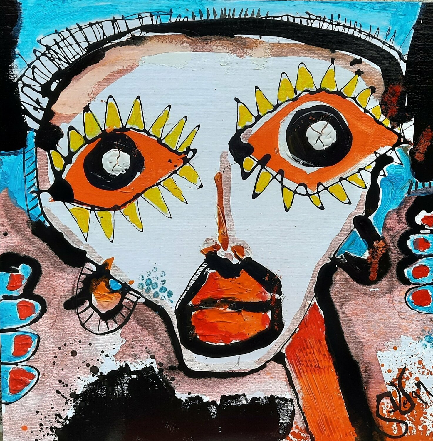 The look by Stefan Dimovski (2021) : Painting Acrylic, Ink on Canvas ...