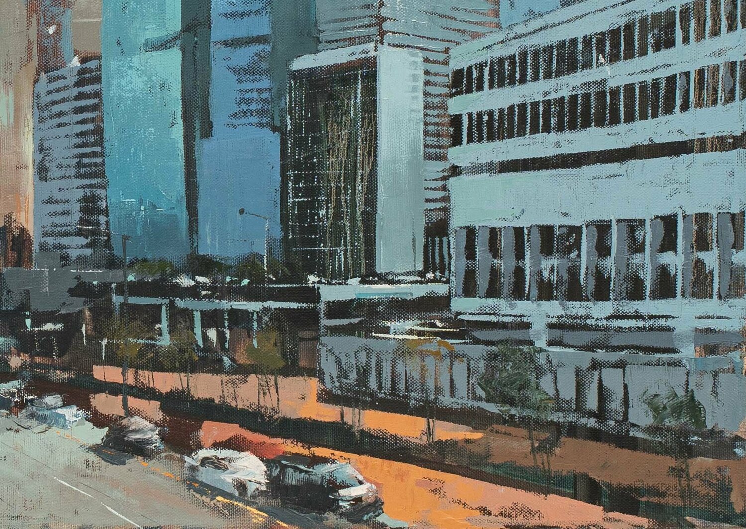 Hong Kong morning by Daniil Mikhailov (2017) : Painting Oil on Canvas ...