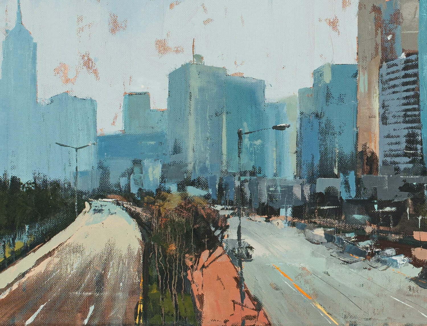 Hong Kong morning by Daniil Mikhailov (2017) : Painting Oil on Canvas ...