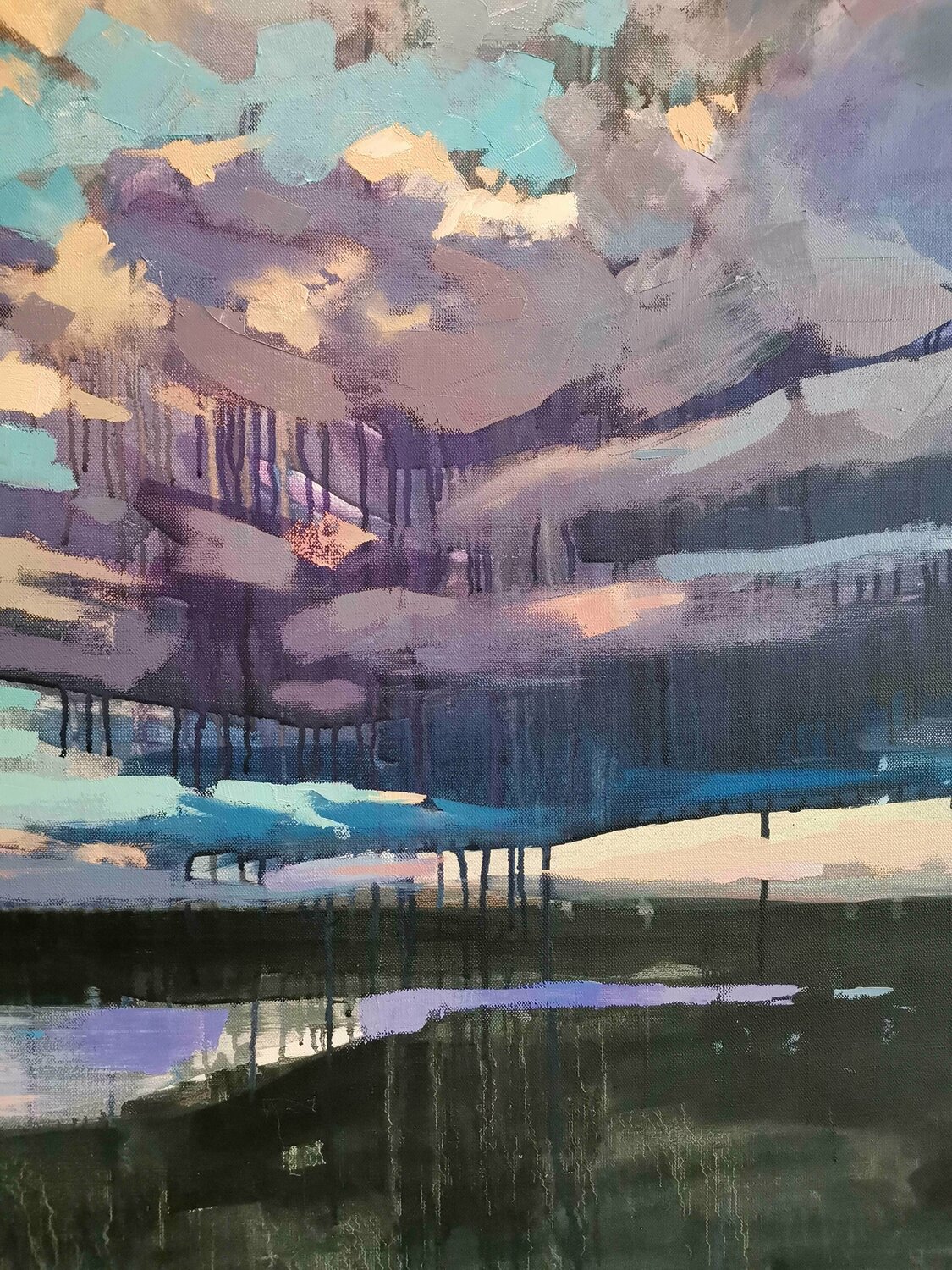 Above the Vyatka river by Daniil Mikhailov (2019) : Painting Oil on ...
