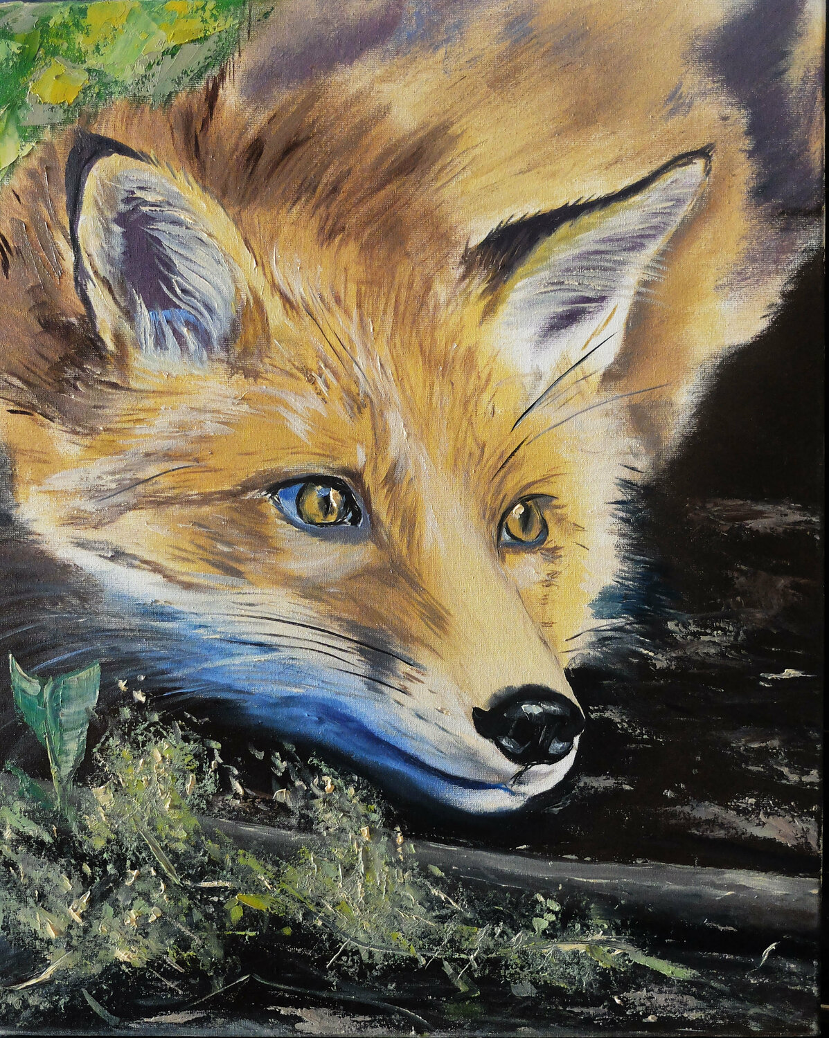 Yellow Fox by Valeria Radzievska (2017) : Painting Oil on Canvas ...
