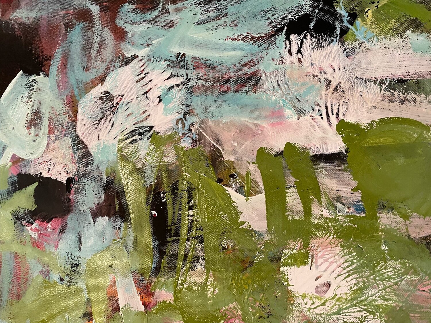 Pond in the Wroclaw Botanical Garden by Christel Haag (2023) : Painting ...