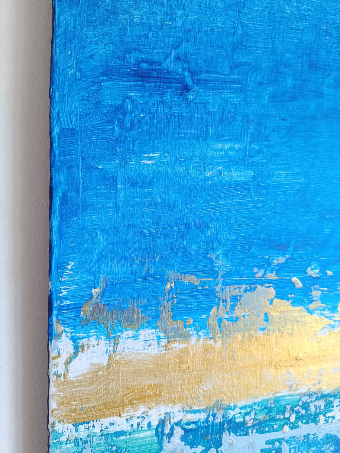 Symphony on Blue by aliz polgar (2026) : Painting Acrylic, Gilding on ...