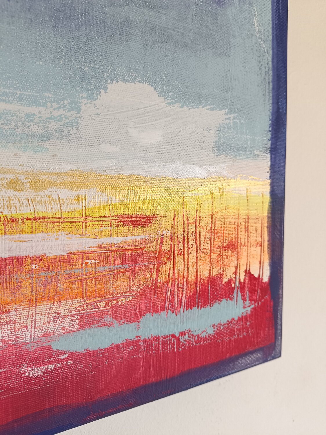 San Tropez beach by aliz polgar (2026) : Painting Acrylic, Gilding on ...