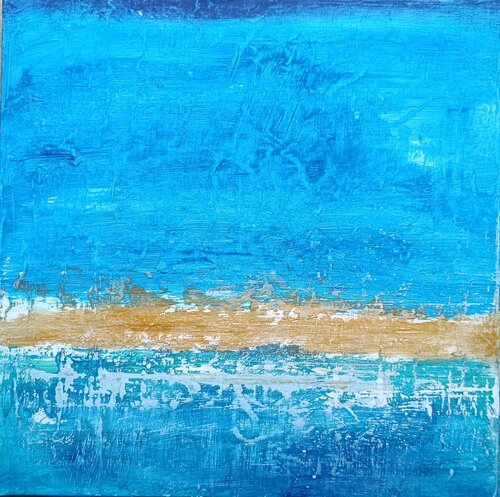 Symphony on Blue by aliz polgar (2026) : Painting Acrylic, Gilding on ...