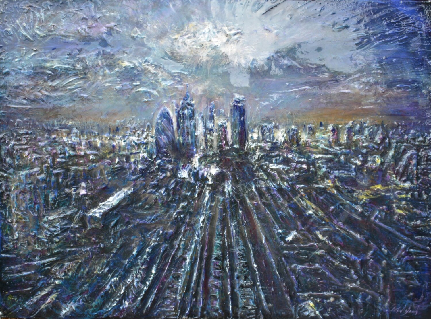 2022 1 London texture 40 x 32 by Peter Wood (2017) : Painting Acrylic ...
