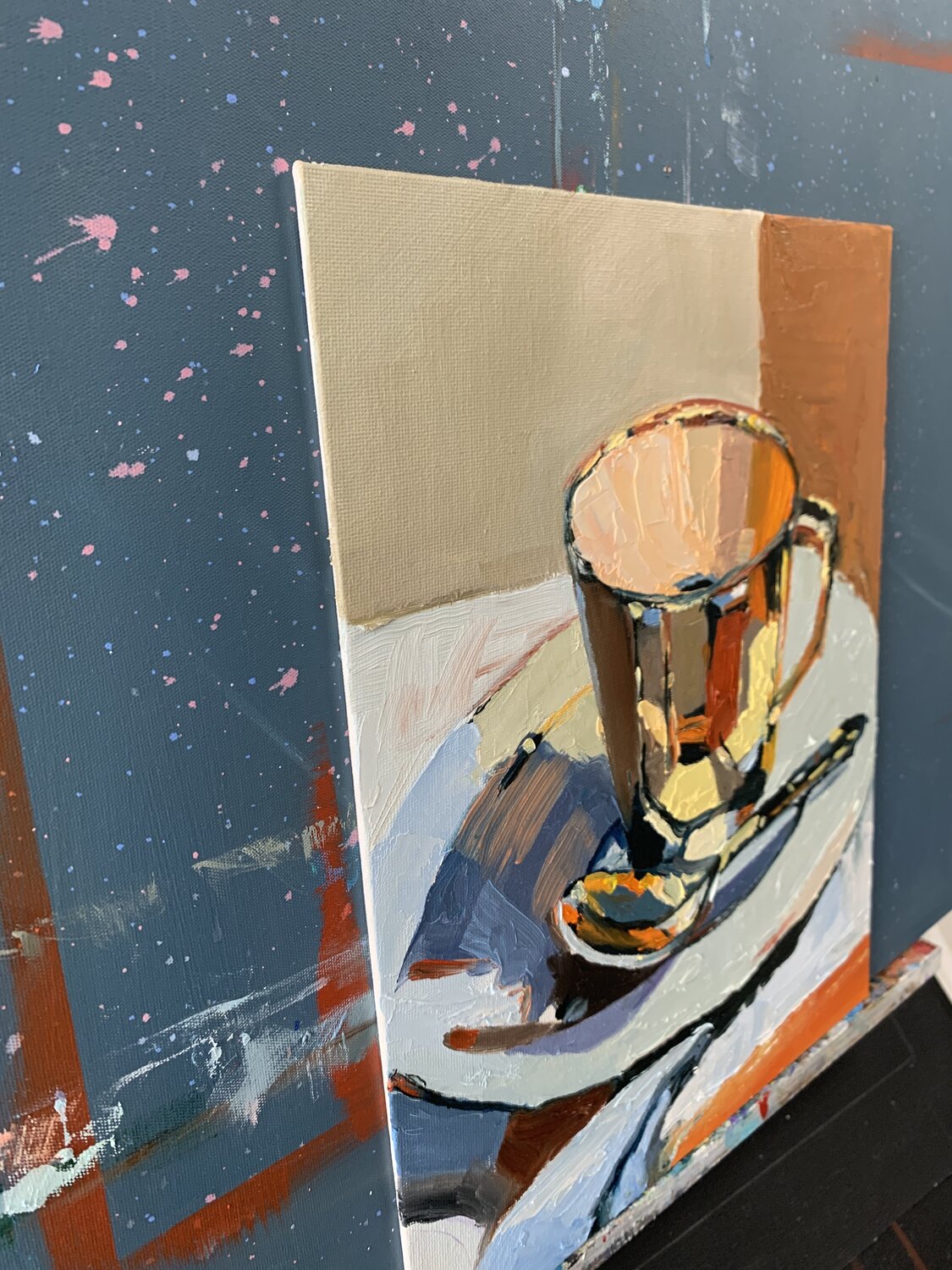 Tea cup. still life. by Vita Schagen (2023) : Painting Oil on Canvas ...