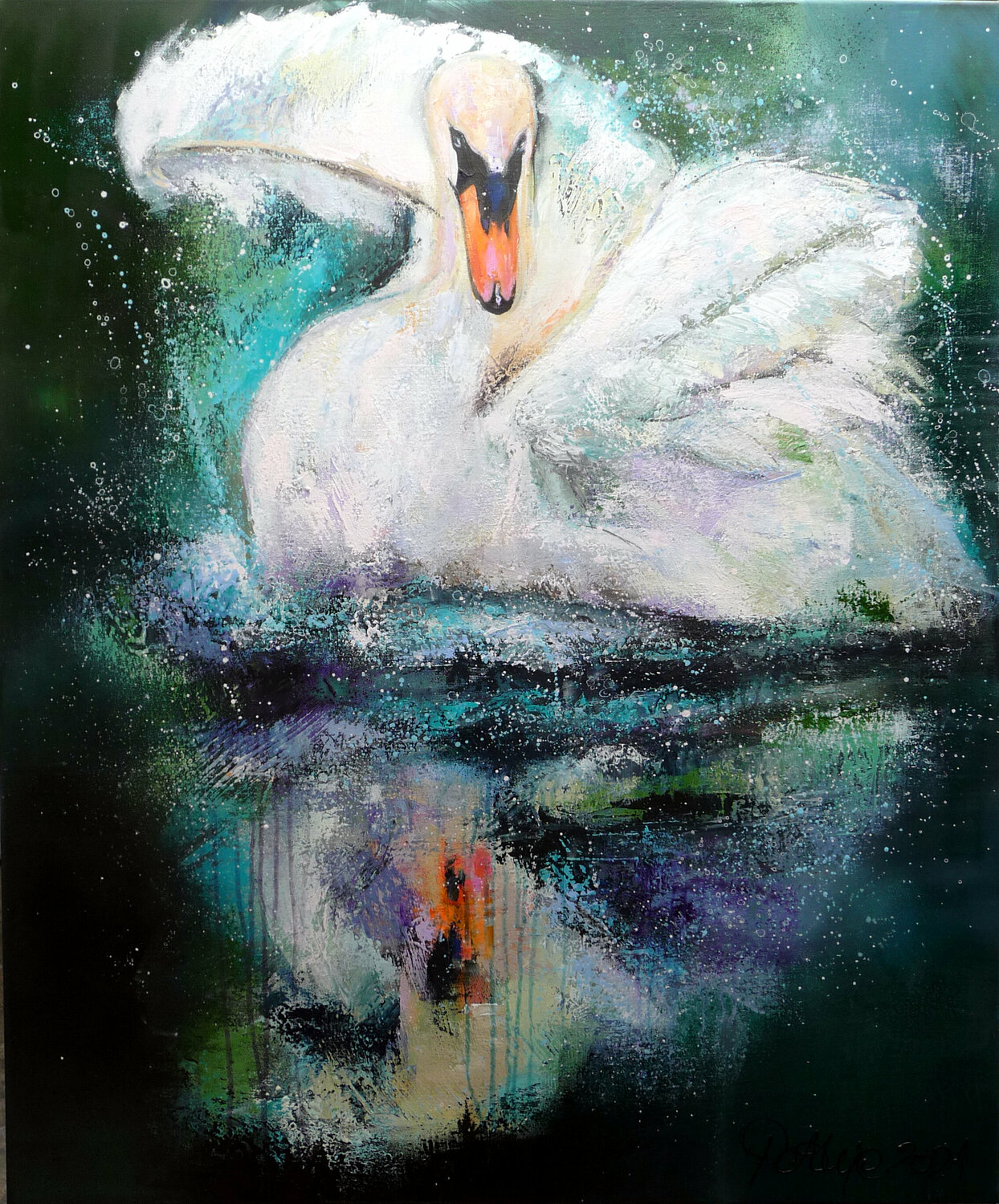 Swan Painting