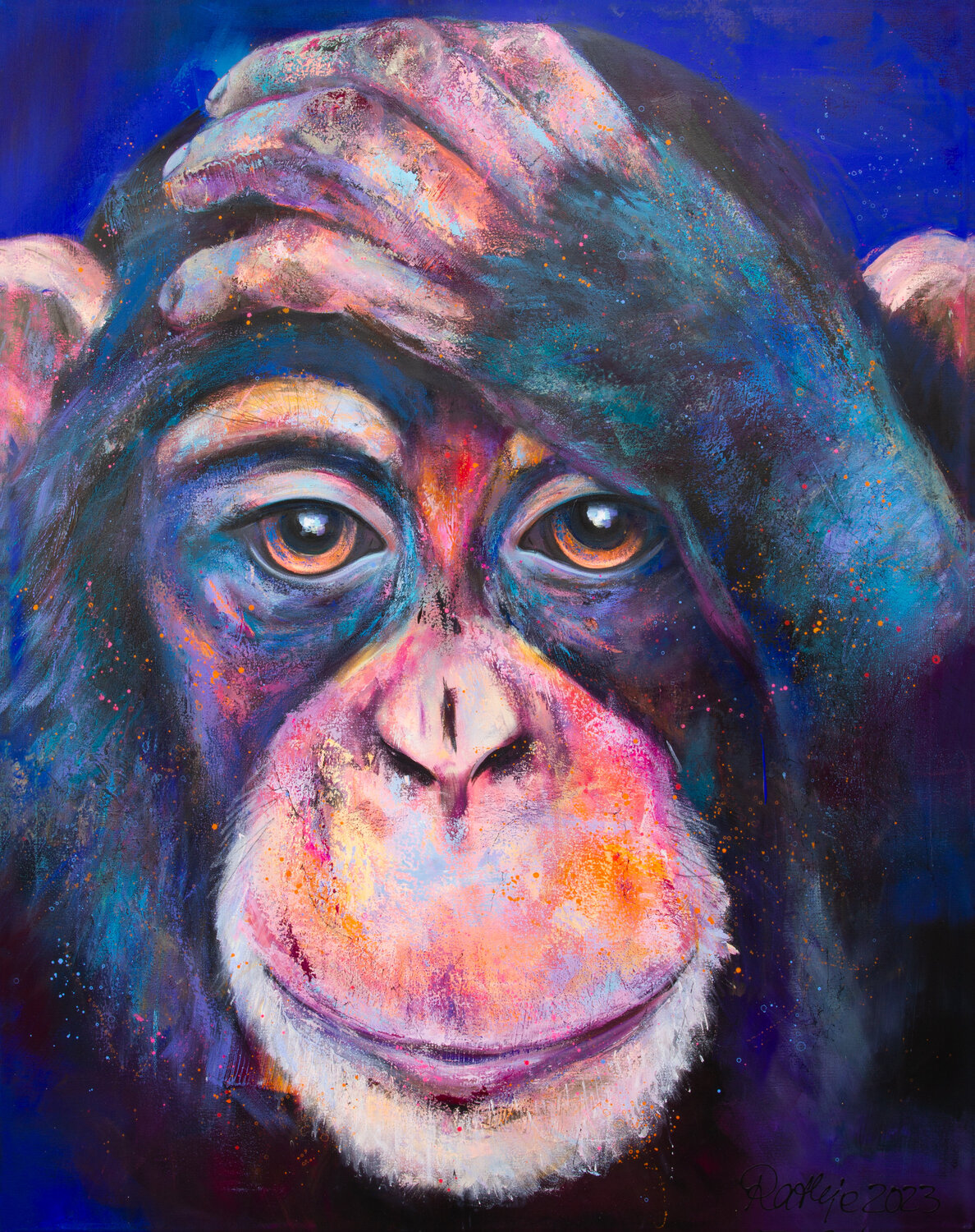 David de Manuela Rathje (2023): Pintura Acrílico, Pastel en Lienzo ...