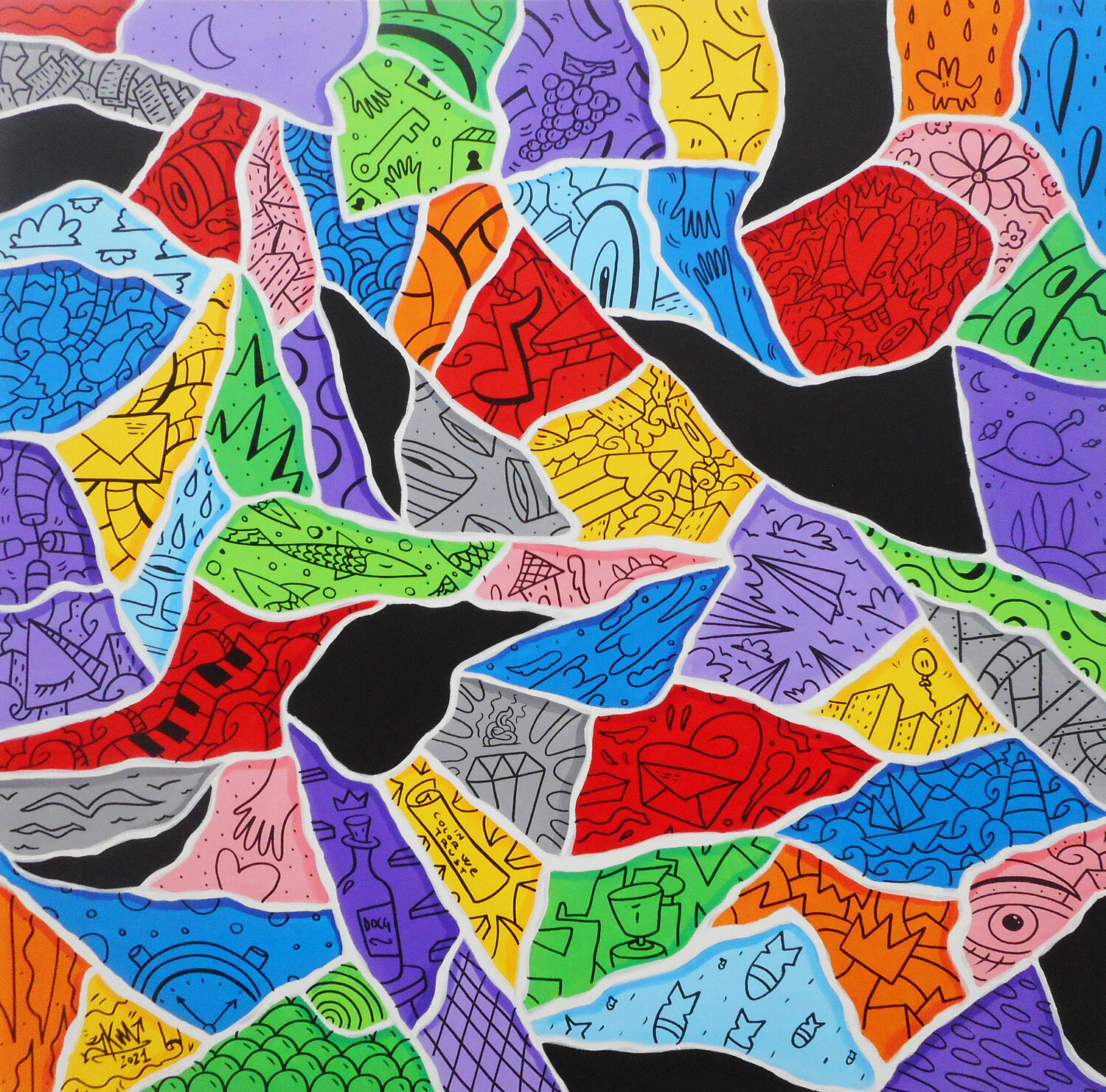 VOLTA LA CARTA by SKIM Francesco Forconi (2021) : Painting Acrylic ...